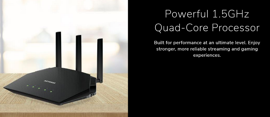 נתב ראוטר מודם אלחוטי שחור נטגיר Netgear RAX10-100EUS Nighthawk AX1800 ...