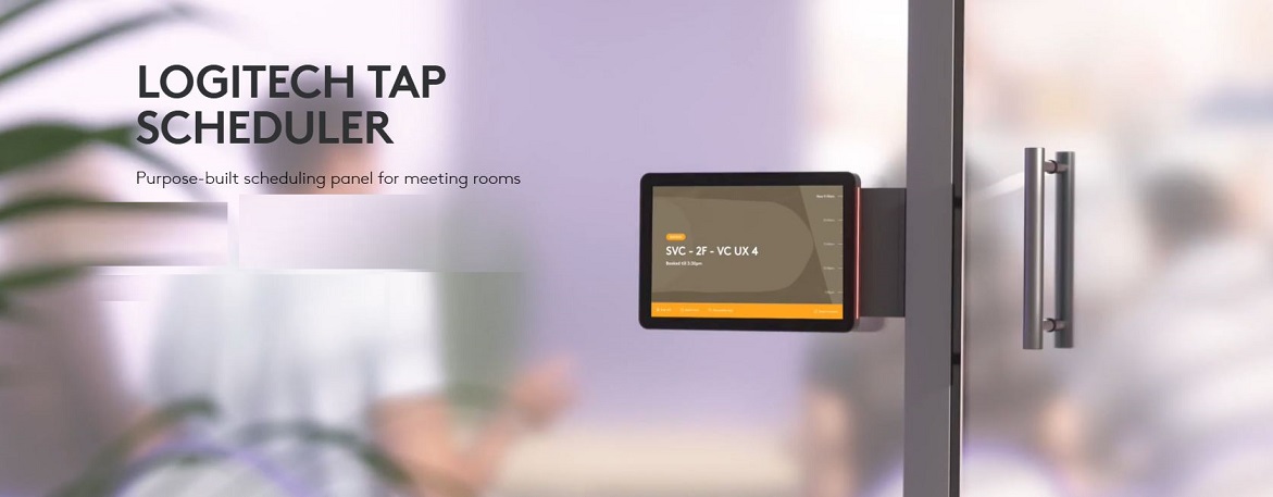 מסך לוח תזמון ייעודי 10 אינץ' לחדרי ישיבות צבע גרפיט' לוג'יטק Logitech ...