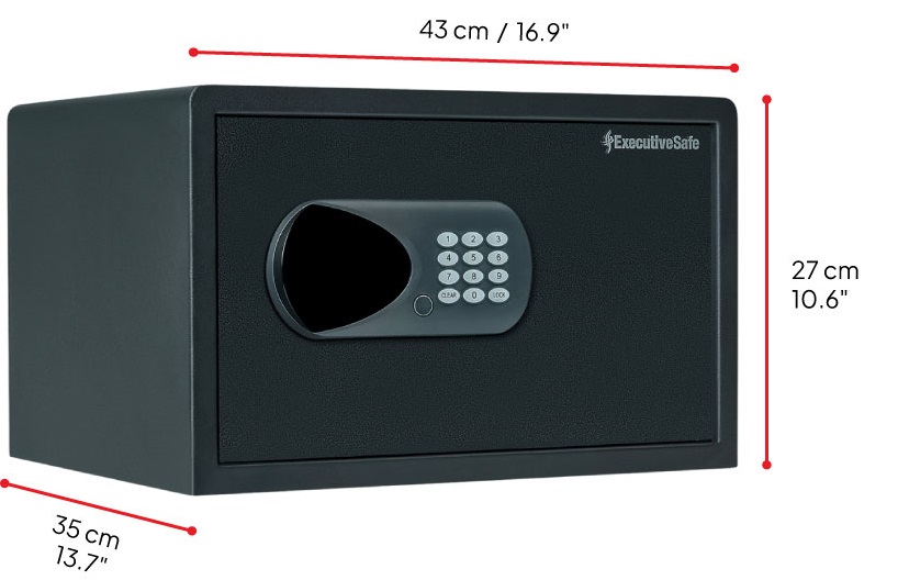 כספת אבטחה בינונית עם מנעול קומבינציה אלקטרוני מתקדם 35 ליטר Executive ...