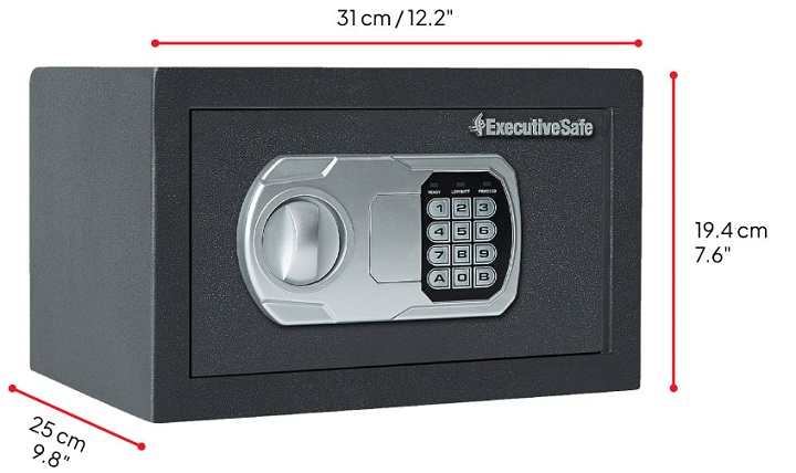 כספת אבטחה קטנה עם מנעול קומבינציה אלקטרוני 13 ליטר Executive Safe Mini ...