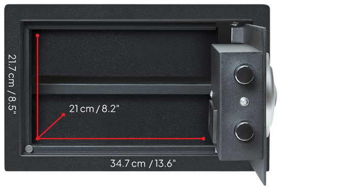 כספת אבטחה קטנה עם מנעול קומבינציה אלקטרוני 16 ליטר Executive Safe Mini ...